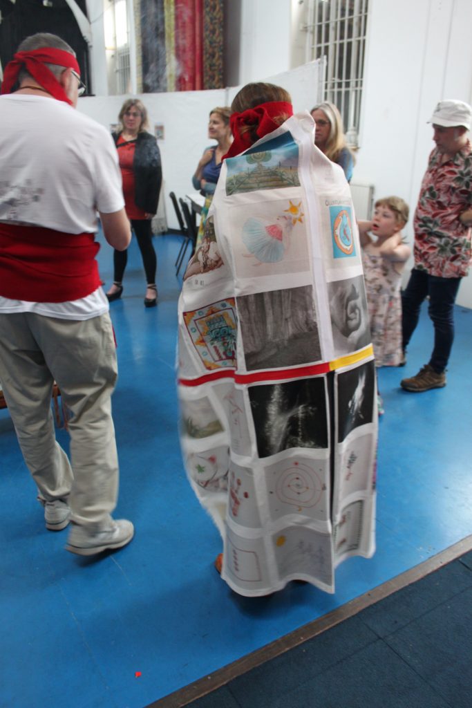 Kat wearing the replica of SACRED MANTA – Katiushka Borges – CondorHeart